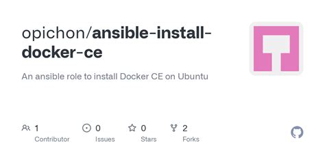 GitHub Opichon Ansible Install Docker Ce An Ansible Role To Install Docker CE On Ubuntu