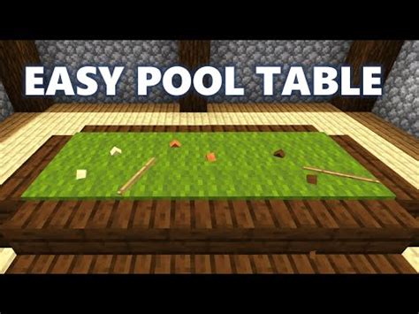 How to Build a Pool Table with Balls - Minecraft Java Edition - YouTube