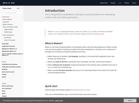 Guide By Meteor A Meteor Template Built At Lightspeed