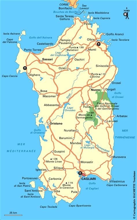 Sardaigne Voyage Carte Plan