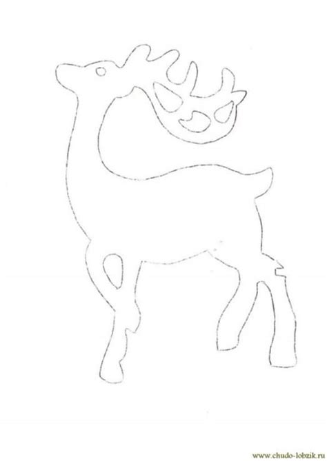 Трафарет новогоднего оленя из картона своими руками 47 фото
