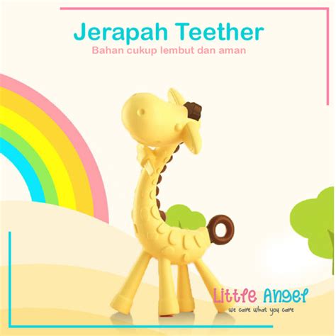 Jual GIGITAN BAYI TEETHER Jerapah Silikon Mainan Empeng Bayi Motif ...