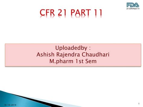 Cfr 21 Part 11 Pptx Cfr 21 Part 11 Pptx