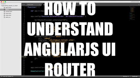 How To Understand Angularjs Ui Router Youtube