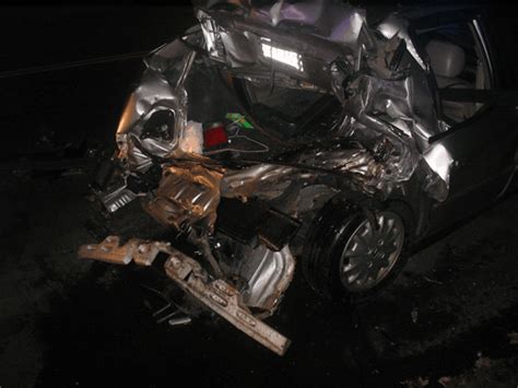 Mass Crash The Accord Was Hit So Hard That The Trunk Was Actually Pushed Into The Back Seat