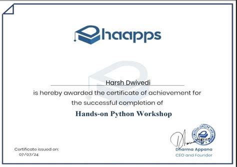harsh dwivedi on linkedin python workshop learningjourney