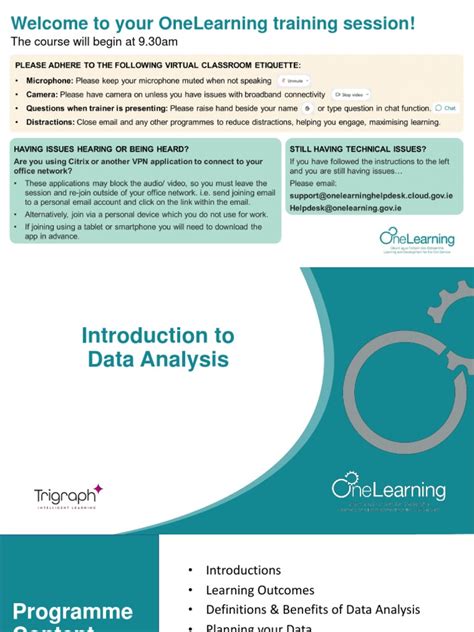 onelearning data analysis training pdf analytics data analysis