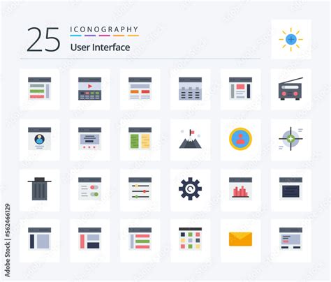 User Interface 25 Flat Color Icon Pack Including Left Communication Interface Interface Hero