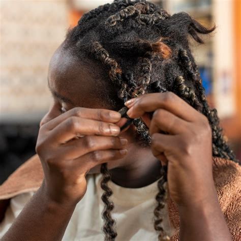Premium Photo Beautiful Woman Getting Her Hair Done At The Beauty Salon