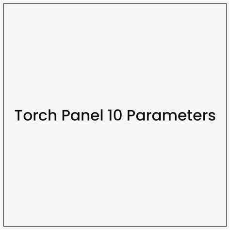 Torch Panel 10 Parameters Gooddays Healthcare