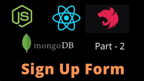 Signup Form Using Reactjs Nestjs And Mongodb Node Js Part 2