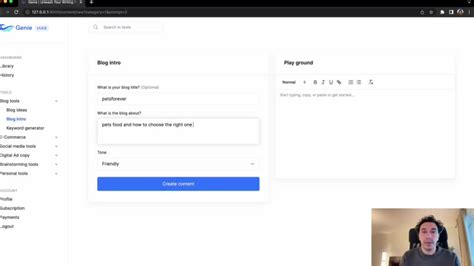 an ai content writer platform with saas module upwork