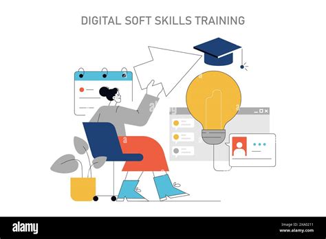 Soft Skills Training Concept Online Education For Personal Growth Communication Creativity