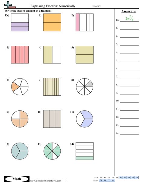 Fraction Worksheets Free Distance Learning Worksheets And