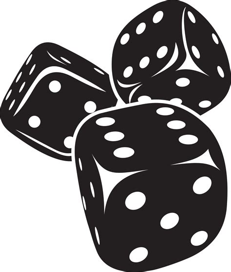 Dice Three Black Simple Dices 4791281 Vector Art At Vecteezy