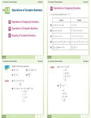 complex imaginary numbers .pdf - 1.3 Operations of Complex Numbers 4A Chapter 1 Operations of ...