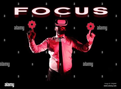 Conceptual Display Focus Internet Concept State Quality Of Having Or Producing Clear Visual