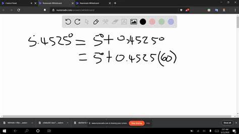 SOLVED Convert The Angles From Decimal Degrees To DMS Degree Minute Sec Notation