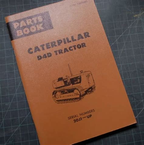 Cat Caterpillar D4d Dozer Tractor Oruga Manual De Piezas Libro 20j