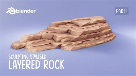Artstation Speed Sculpting Blender 3d Stylised Layered Rock Sculpting Process How To