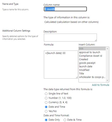 json column formatting spo date based check microsoft qanda