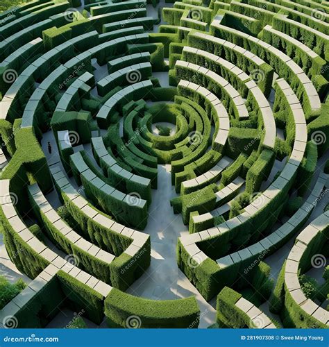 Dwarfed By A Towering 3d Hedge Maze Environment Which Inspired By The