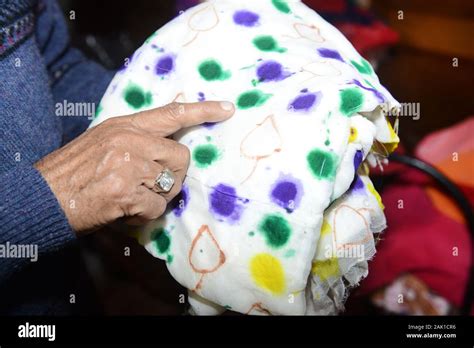 Master Craftsman Mohammed Tayeb Khan With His Leheriya Fabrics Stock
