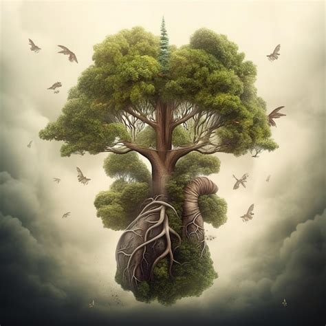 Premium AI Image Lungs And Nature