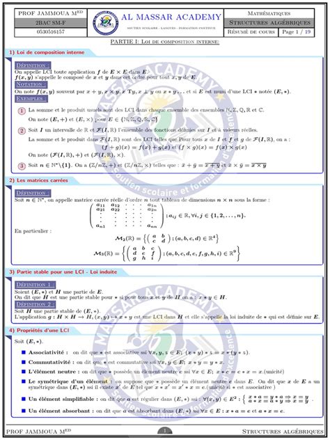 Structure Descargar Gratis Pdf Groupe Mathématiques Anneau