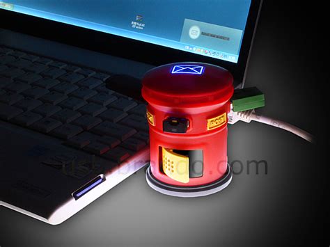 usb post box webmail notifier with 3 port hub