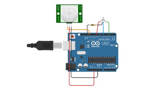 Circuit Design Arduino Sensor Gerak Dan Led Rgb Tinkercad