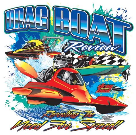 Drag Boat Racing Poster Design Colorful Drag Boat Art