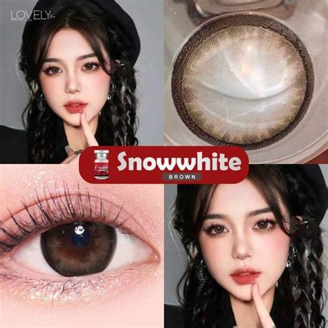 Snow White สีน้ำตาลสีเทา คอนเเทคเลนส์กรองเเสง Lovely Th