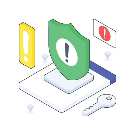 Security Error Isometric Colored Illustration 54706161 Vector Art At