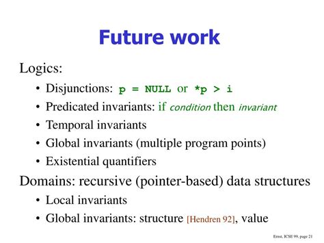 Ppt Dynamically Detecting Likely Program Invariants Powerpoint
