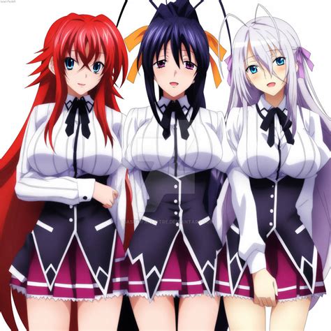 Akeno Rias And Rossweisse 11 By Daseinfanartre On Deviantart