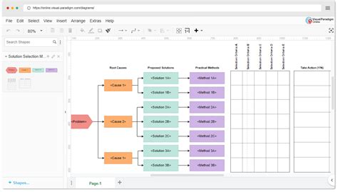 Online Solution Selection Matrix Template