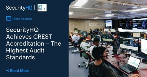 Securityhq Achieves Crest Accreditation The Highest Audit Standards