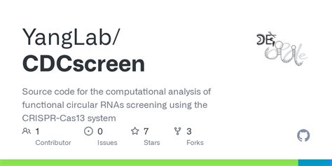 GitHub YangLab CDCscreen Source Code For The Computational Analysis Of Functional Circular