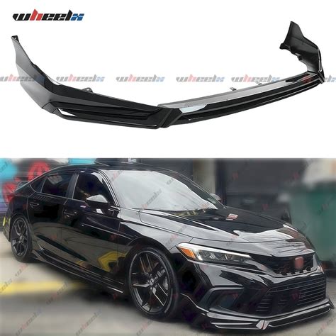 Front Lip 4 Piece Compatible With Honda Civic Sedan Hatch 2022 2024