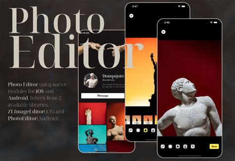 Photo Editor Using Native Modules For Ios And Android Inherit From Available Libraries