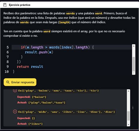 Error test Transformación de Arrays en JavaScript Issue midudev aprende javascript