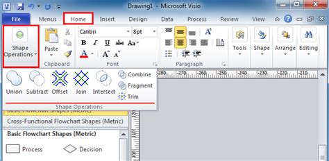 Where Is Shape Operations In Microsoft Visio 2010 2013 2016 2019 And 365