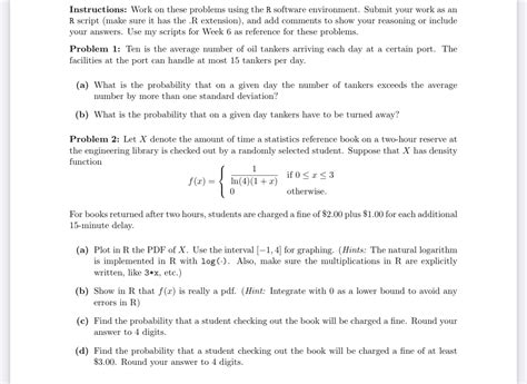 Solved Instructions Work On These Problems Using The R Chegg