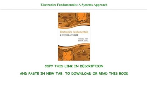 Downloadread Electronics Fundamentals A Systems Approach Full Books