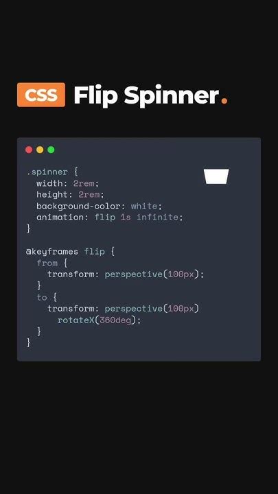 🔄 Css3 Flip Spinner Add A Touch Of Interactive Magic 💫shortvideo