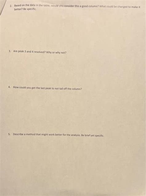 Solved The Size Exclusion Chromatogram For Eight Analytes Is