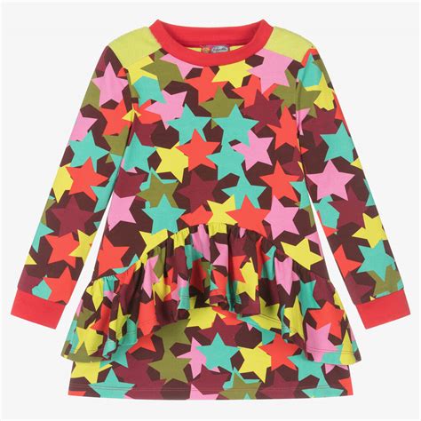 Rosalita Señoritas Girls Burgundy Red Cotton Star Dress