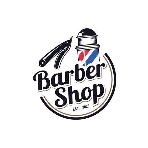 Barbershop Label Stamp Logo Design Barber Shop Branding Ideas How To