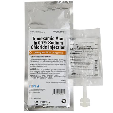 Tranexamic Acid Injections Emergency Bleeding Hemorrhage Control